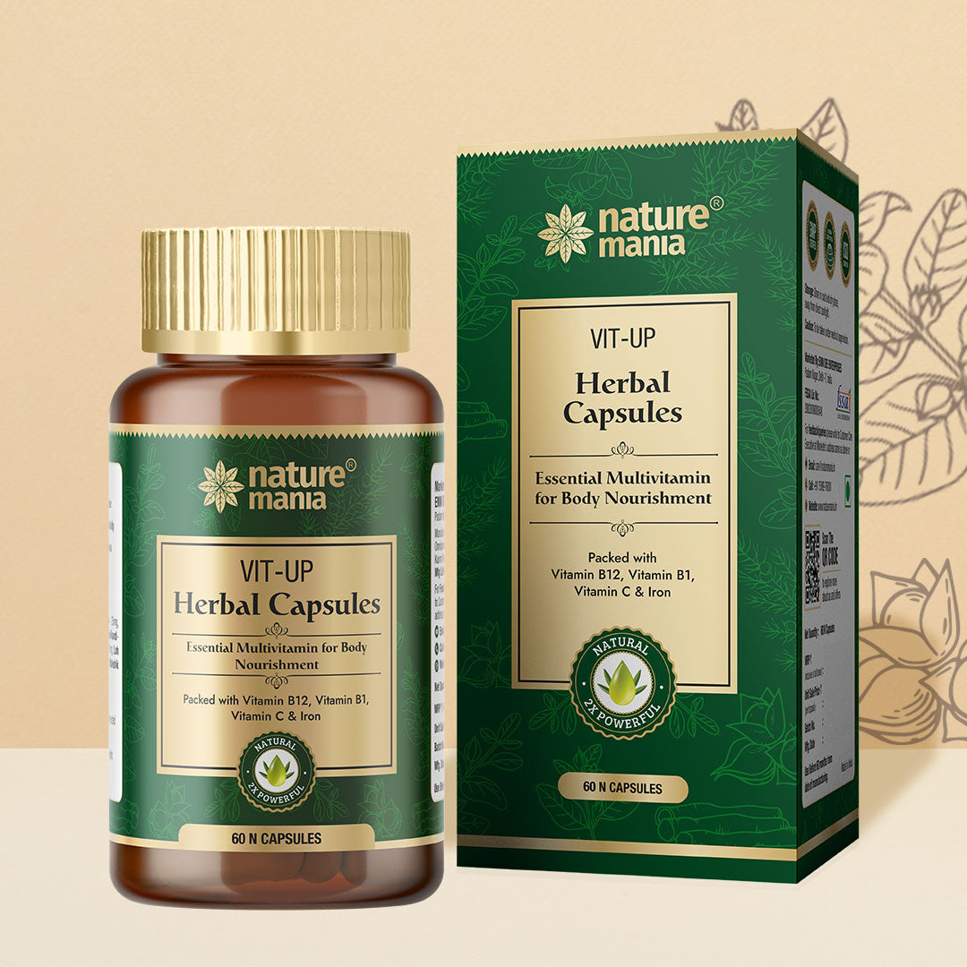 Nature Mania Vit-up Capsule (Vit D and Vit B12 Multivitamin) - 60 Caps ...