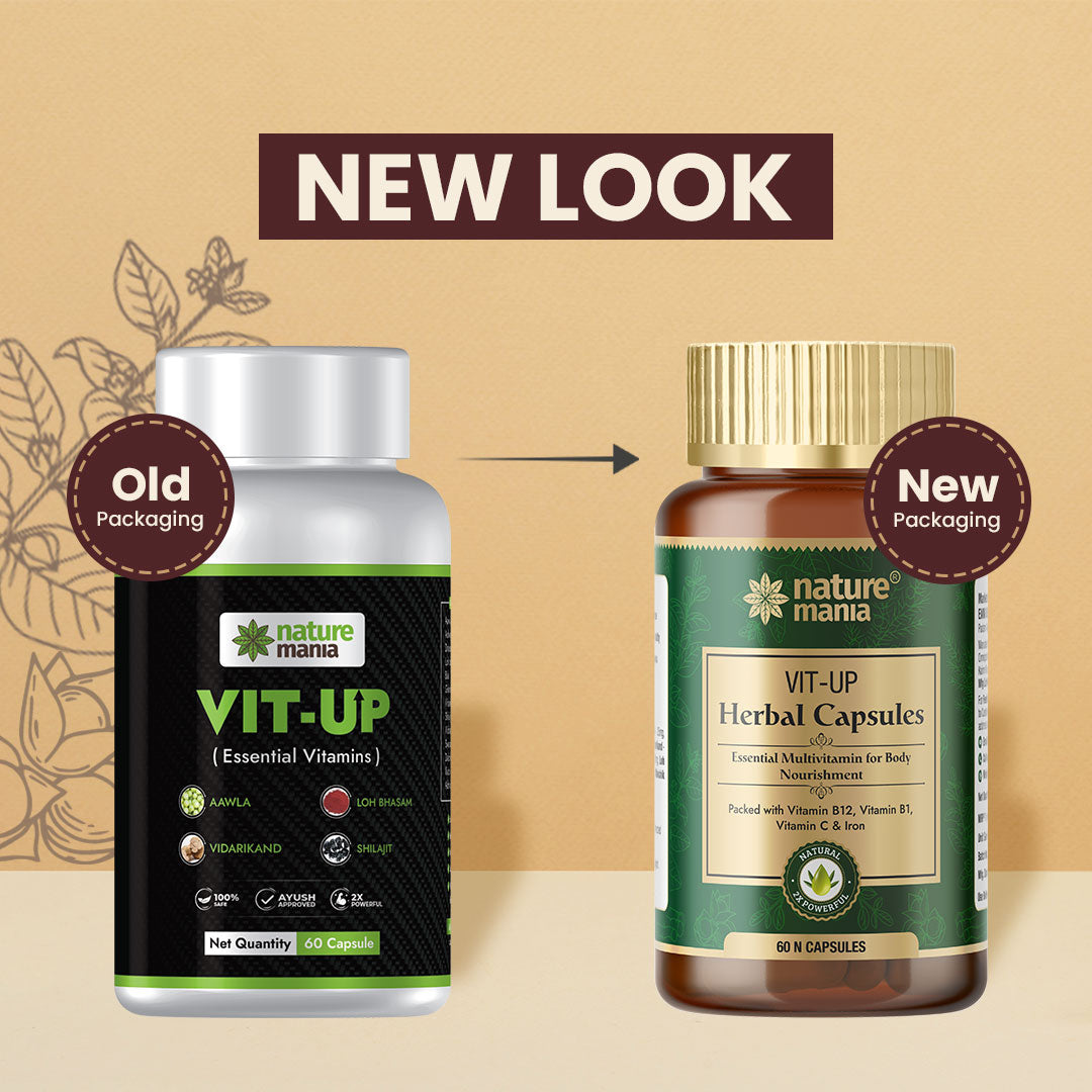 Nature Mania Vit-up Capsule (Vit D and Vit B12 Multivitamin) - 60 Caps ...